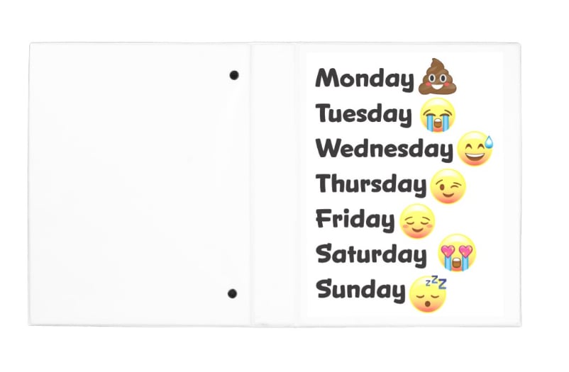 Days of the Week Emoji Binder | Everything Your Emoji-Loving Kiddo ... Days of the Week Emoji Binder | Everything Your Emoji-Loving Kiddo ...