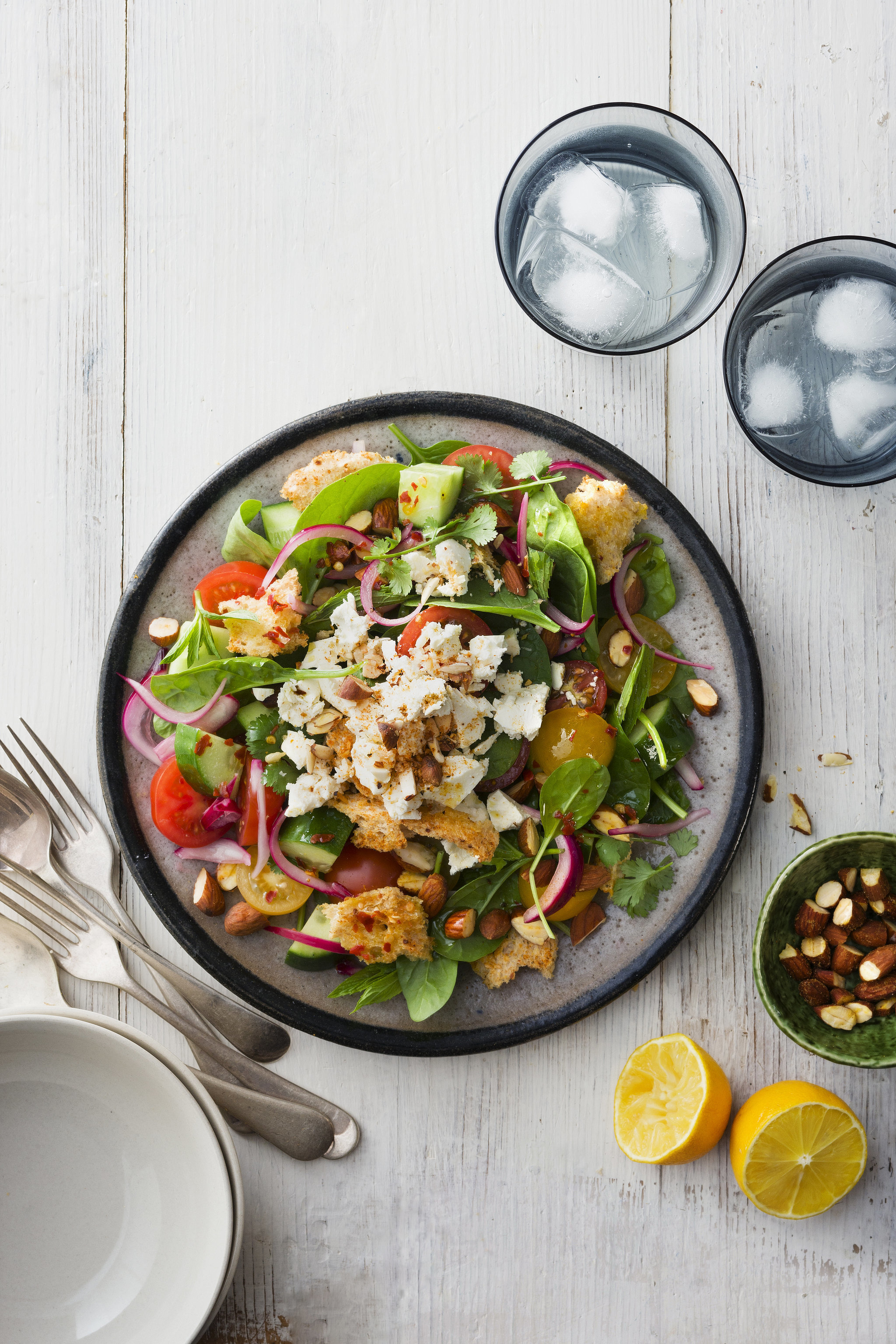 Persian Salad With Bread | POPSUGAR Fitness Australia